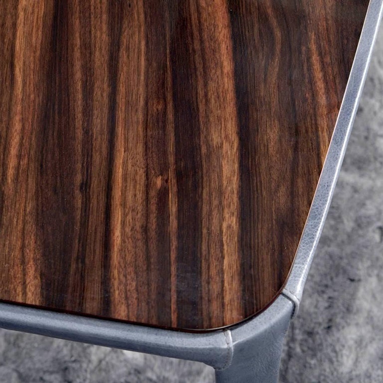 Leather, Ebony Wood, Howard Coffee Table For Sale at 1stDibs