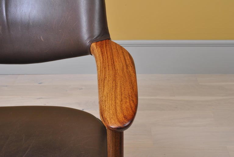 Leather Erik Kirkegaard Desk Chair at 1stDibs