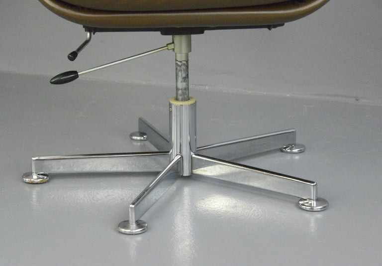 Leather Executive Chairs by Ring Mobelfabrikk, circa 1970s at 1stDibs