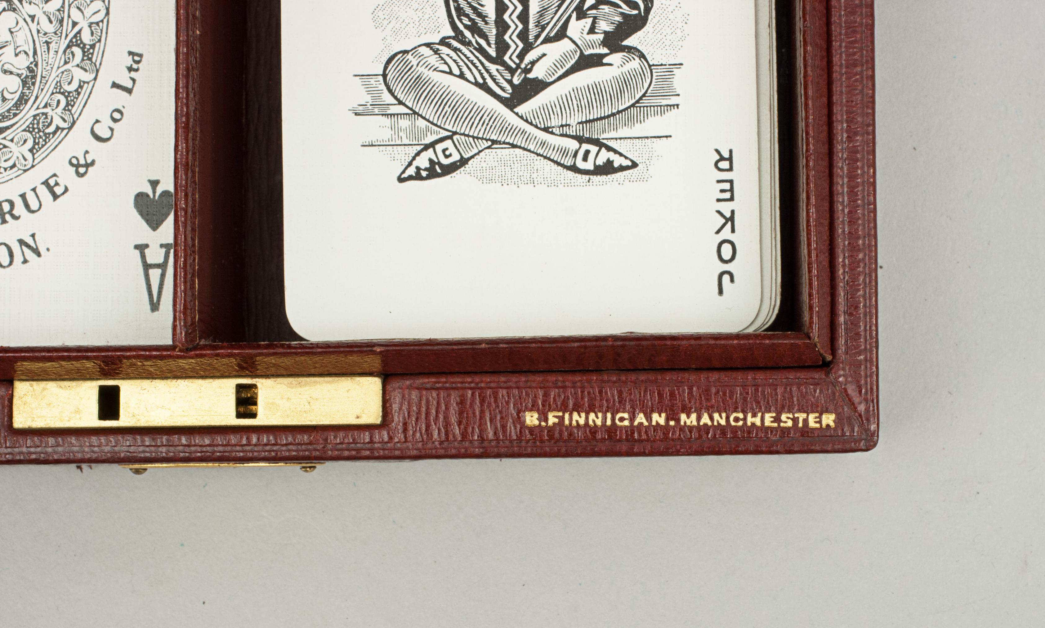 Leather Finnigan Whist Card Game Box For Sale at 1stDibs