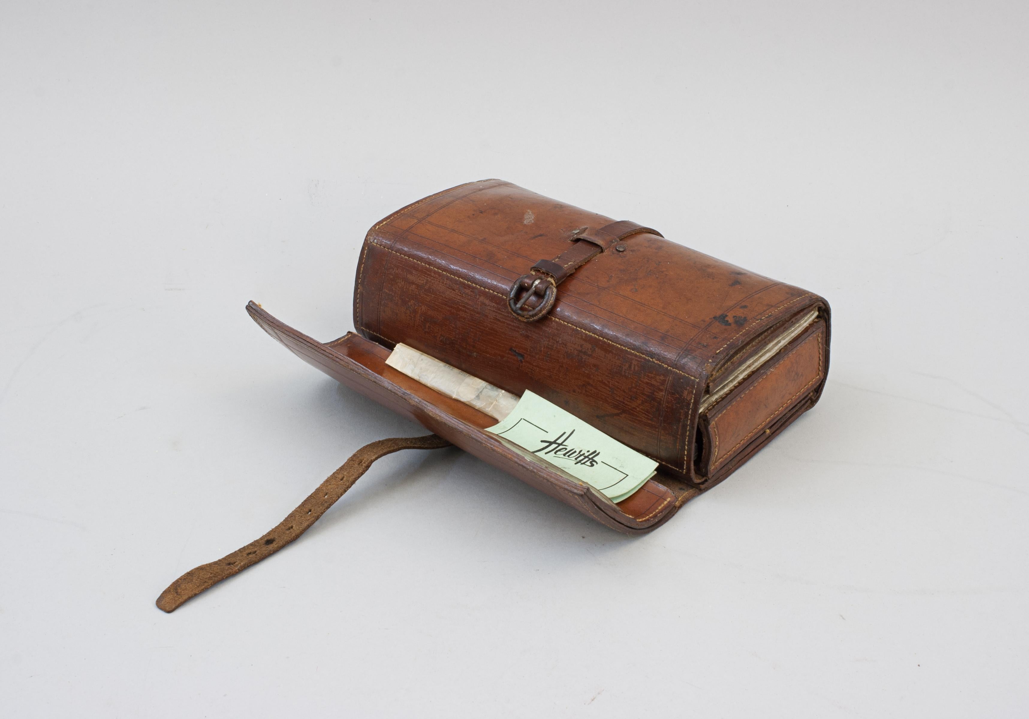 Leather Fishing Wallet With Float and Cast Winder. For Sale at 1stDibs