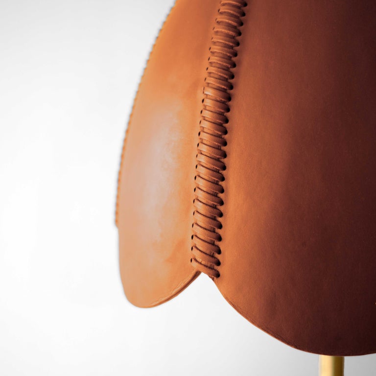 Leather Floor Lamp, Camel, Doma, Saddle Lamp Collection For Sale at 1stDibs