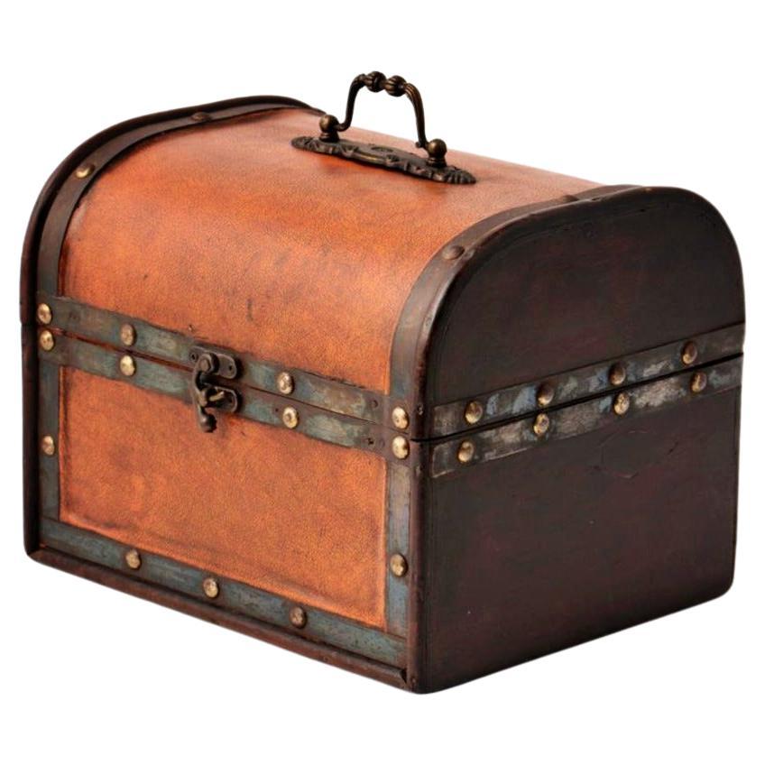 19th Century Ebonized and Decorated Box with Ornate Hardware For Sale ...