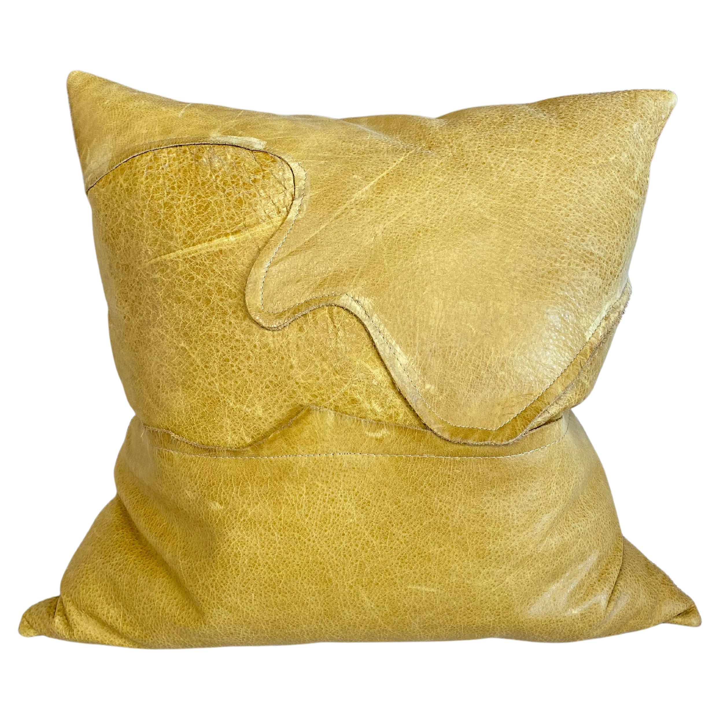 Leather Live Edge Light with Muslin Back at 1stDibs