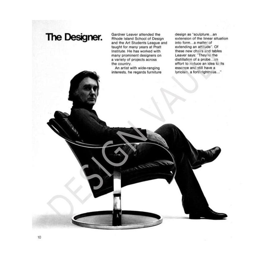 Leather Lounge Chairs Series 455 by Gardner Leaver For Sale at 1stDibs