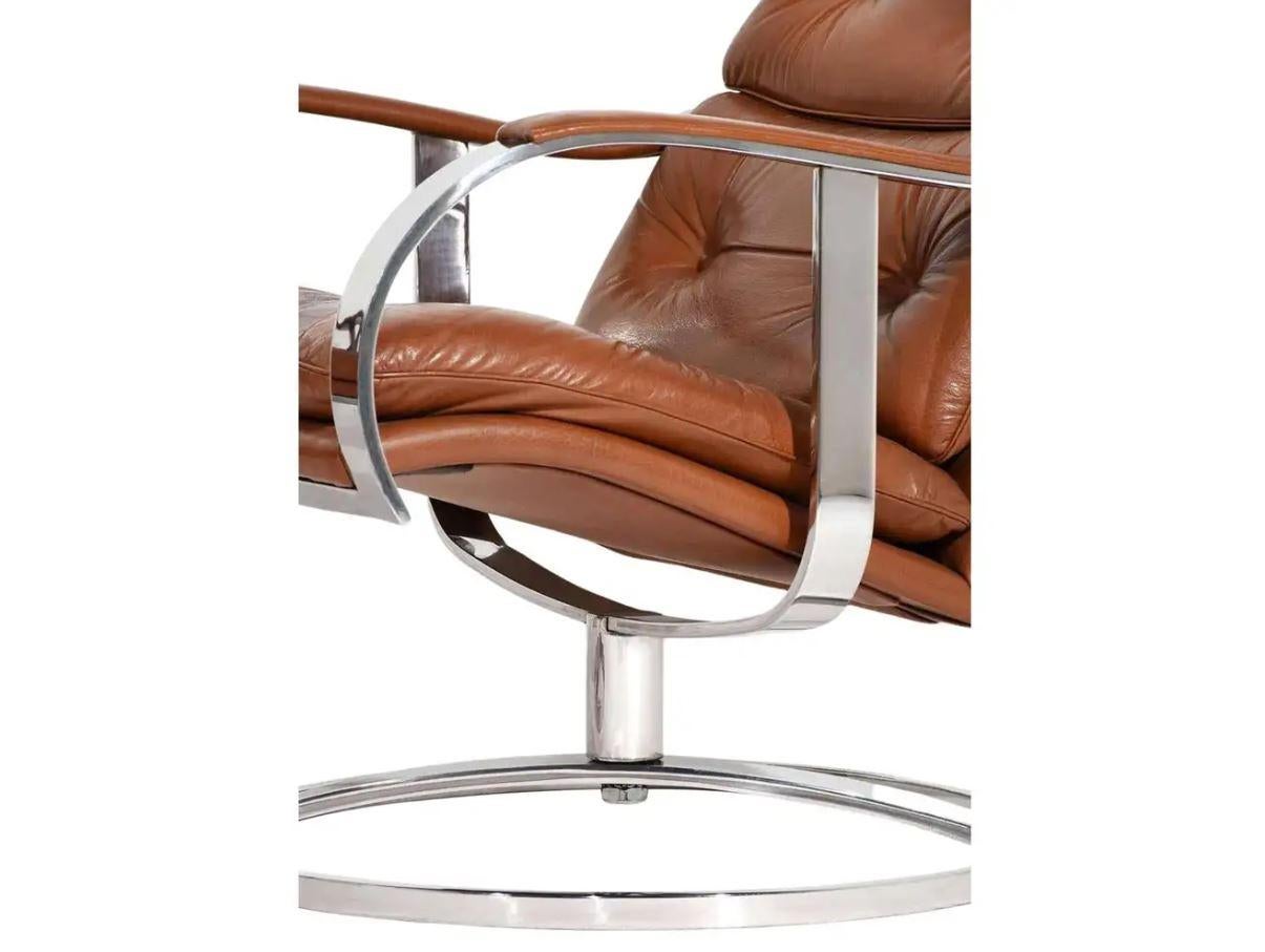 Leather Lounge Chairs Series 455 by Gardner Leaver For Sale at 1stDibs