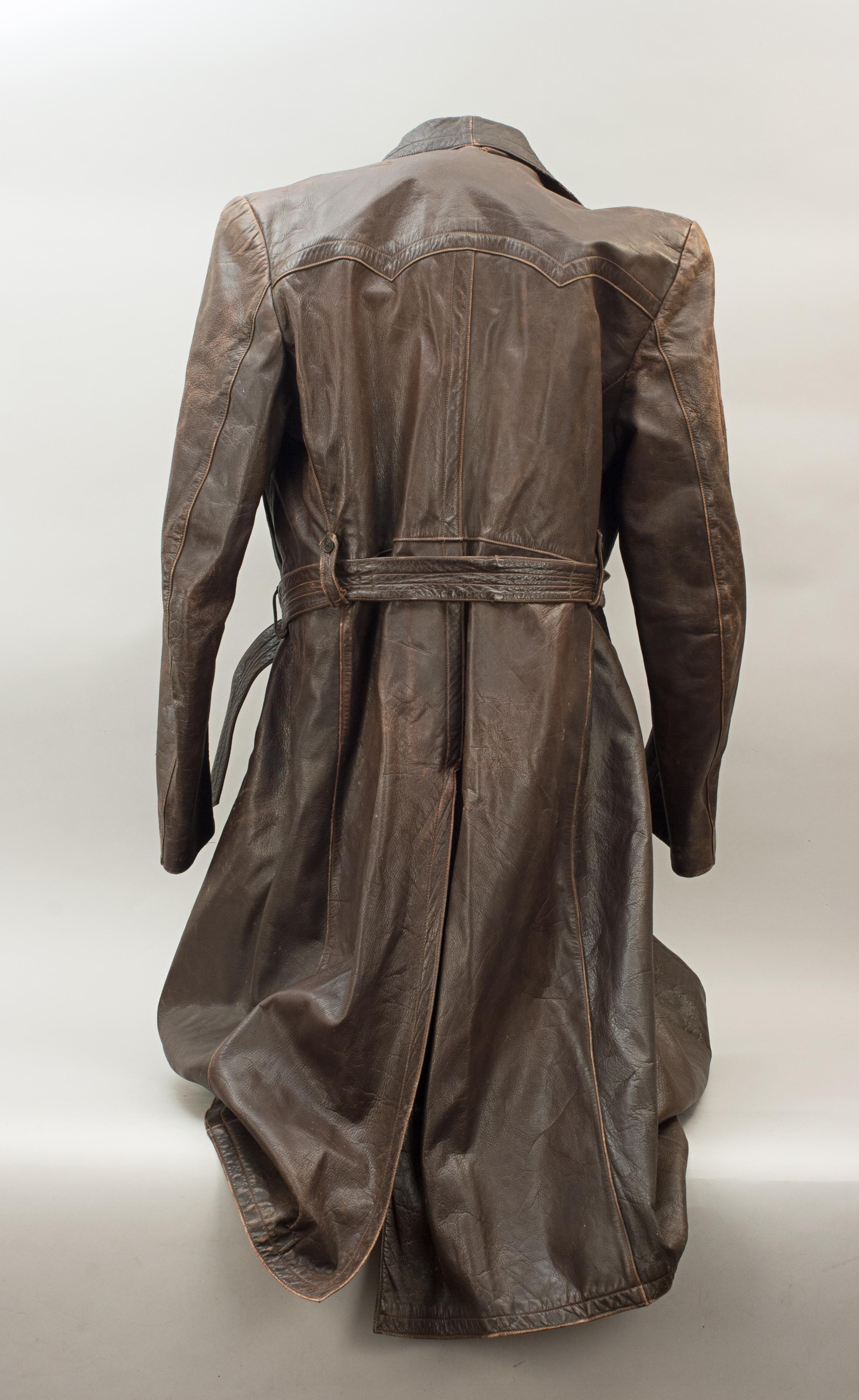 Leather Luftwaffe Style, Motoring, Motorcycle Coat in Brown Leather ...
