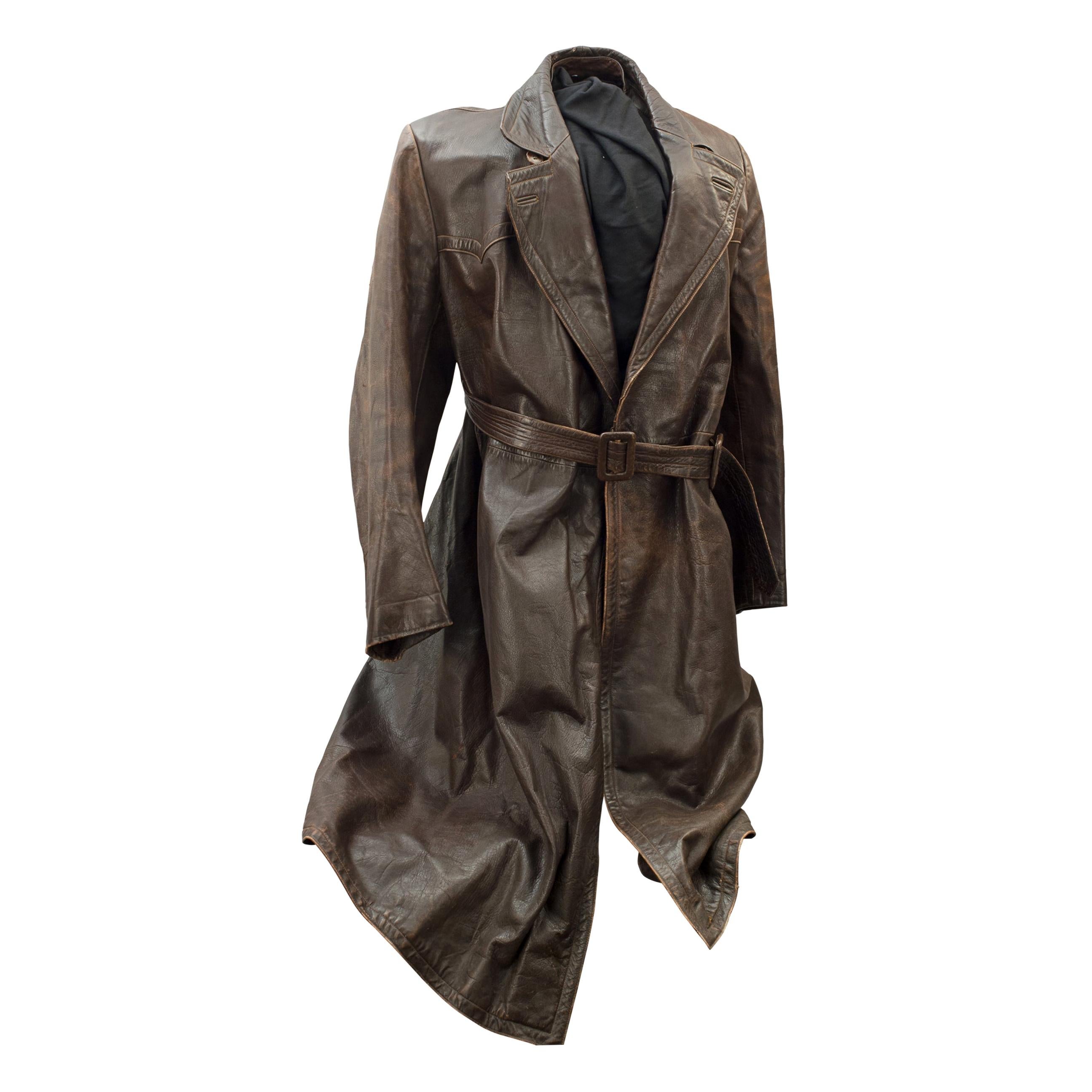 Leather Luftwaffe Style, Motoring, Motorcycle Coat in Brown Leather ...