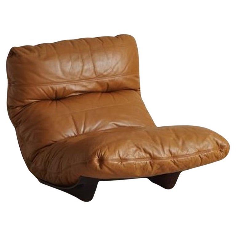 Leather Marsala Chair by Michel Ducaroy for Ligne Roset at 1stDibs