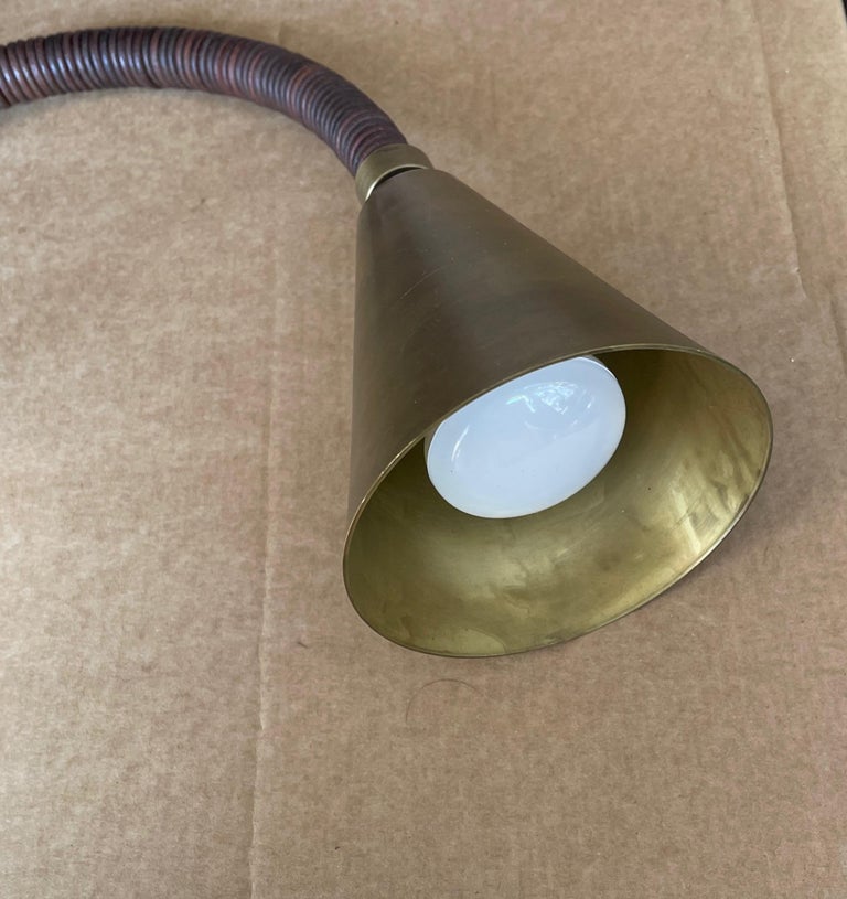 Leather Meander Wall Sconce For Sale at 1stDibs