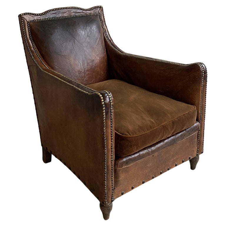 Leather Men's Club Chair at 1stDibs