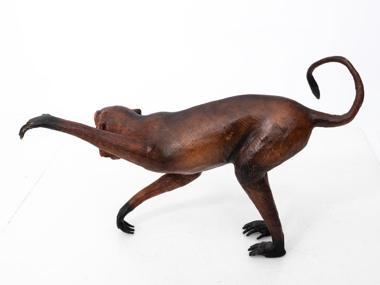 Leather Monkey Figure at 1stDibs