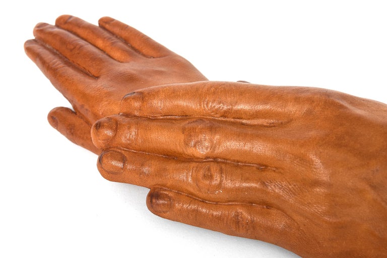 Leather Mother and Child Hands Sculpture by Marcia Lloyd For Sale at ...