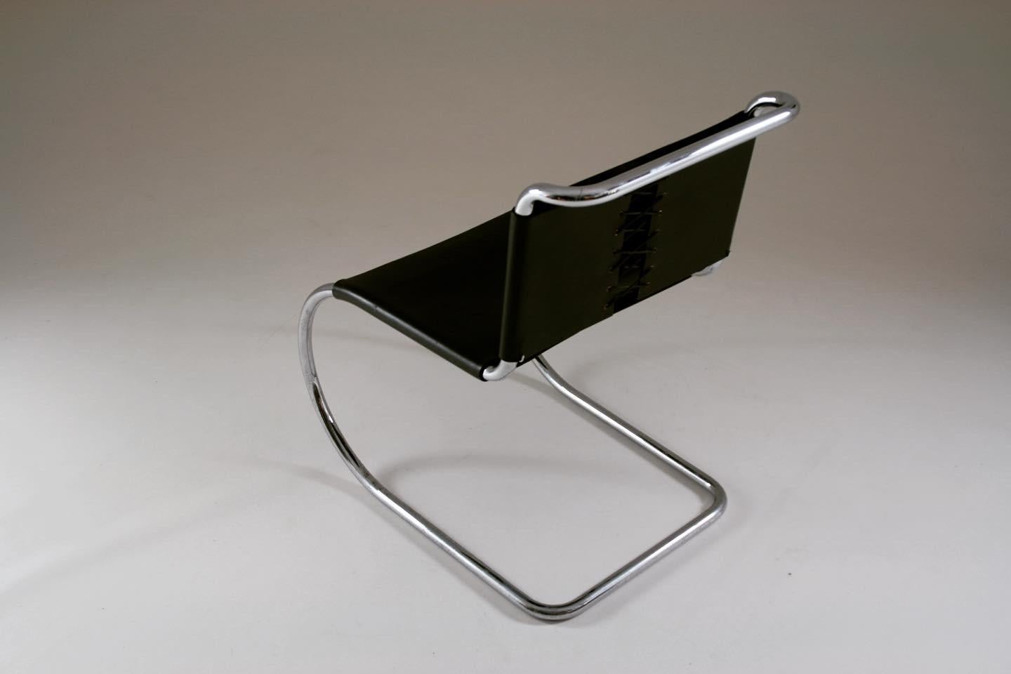 Leather MR Chair by Ludwig Mies Van Der Rohe, 1960s For Sale at 1stDibs