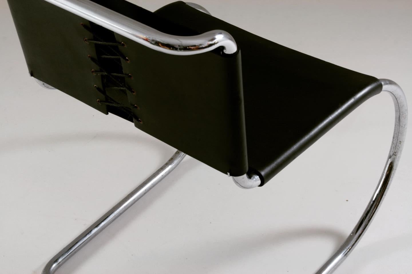 Leather MR Chair by Ludwig Mies Van Der Rohe, 1960s For Sale at 1stDibs