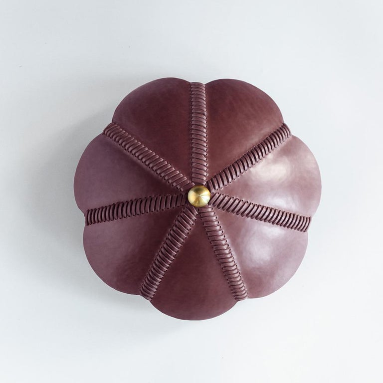 Leather Sconce Light in Berry, Noma, Talabartero Saddle Lamp Collection ...