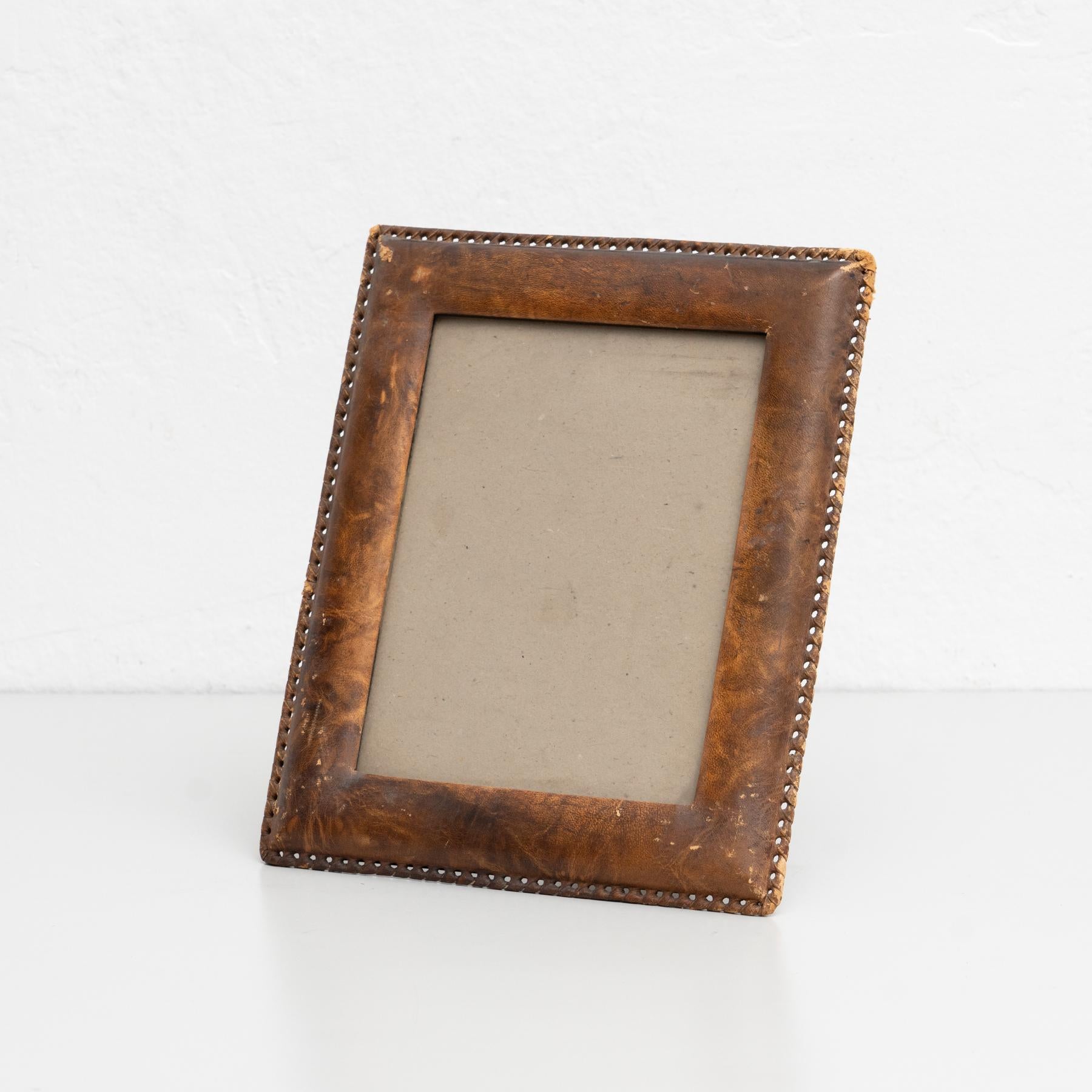 Leather Picture Frame, circa 1950 at 1stDibs | 1950 picture frames