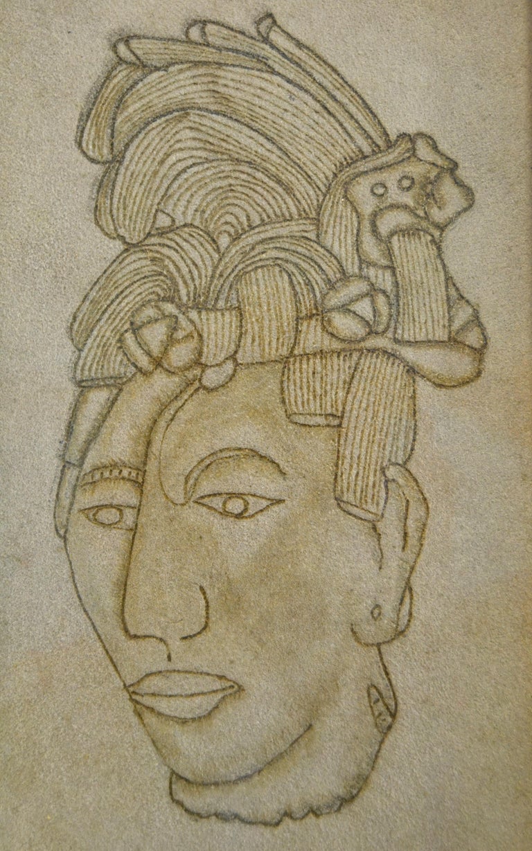 Leather Pyrography Branding Carving Cabeza Maya King of Palenque Art ...