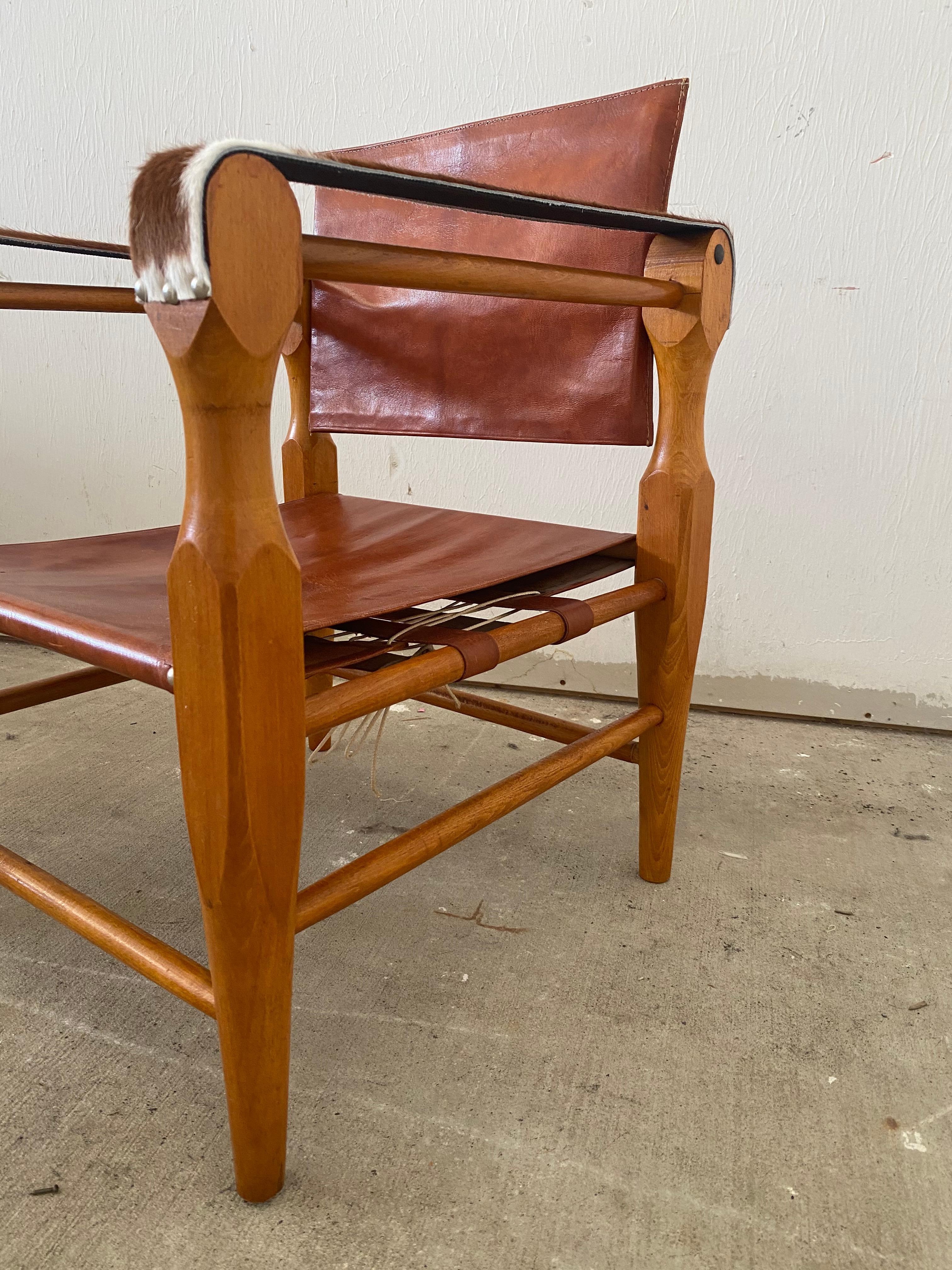 Leather Safari Chair For Sale at 1stDibs