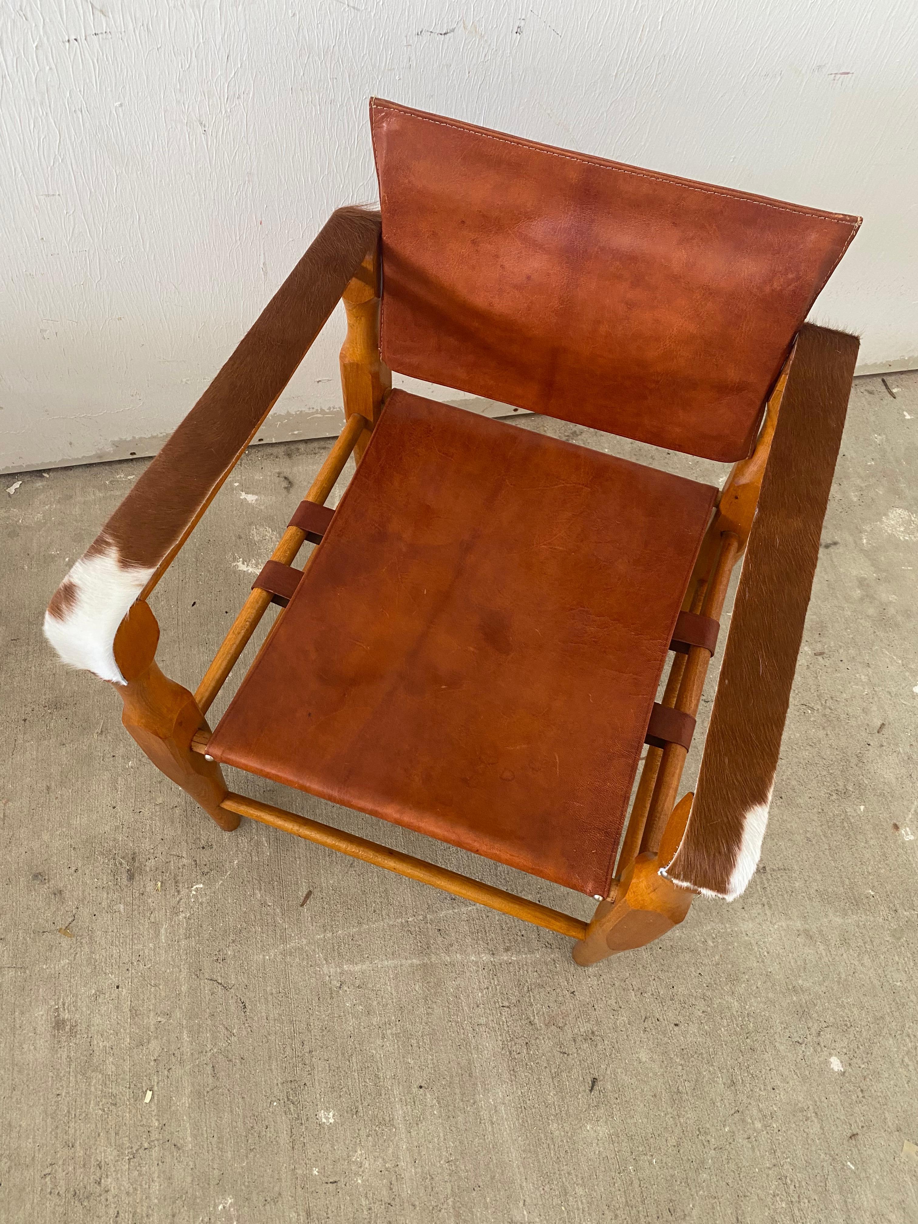 Leather Safari Chair at 1stDibs