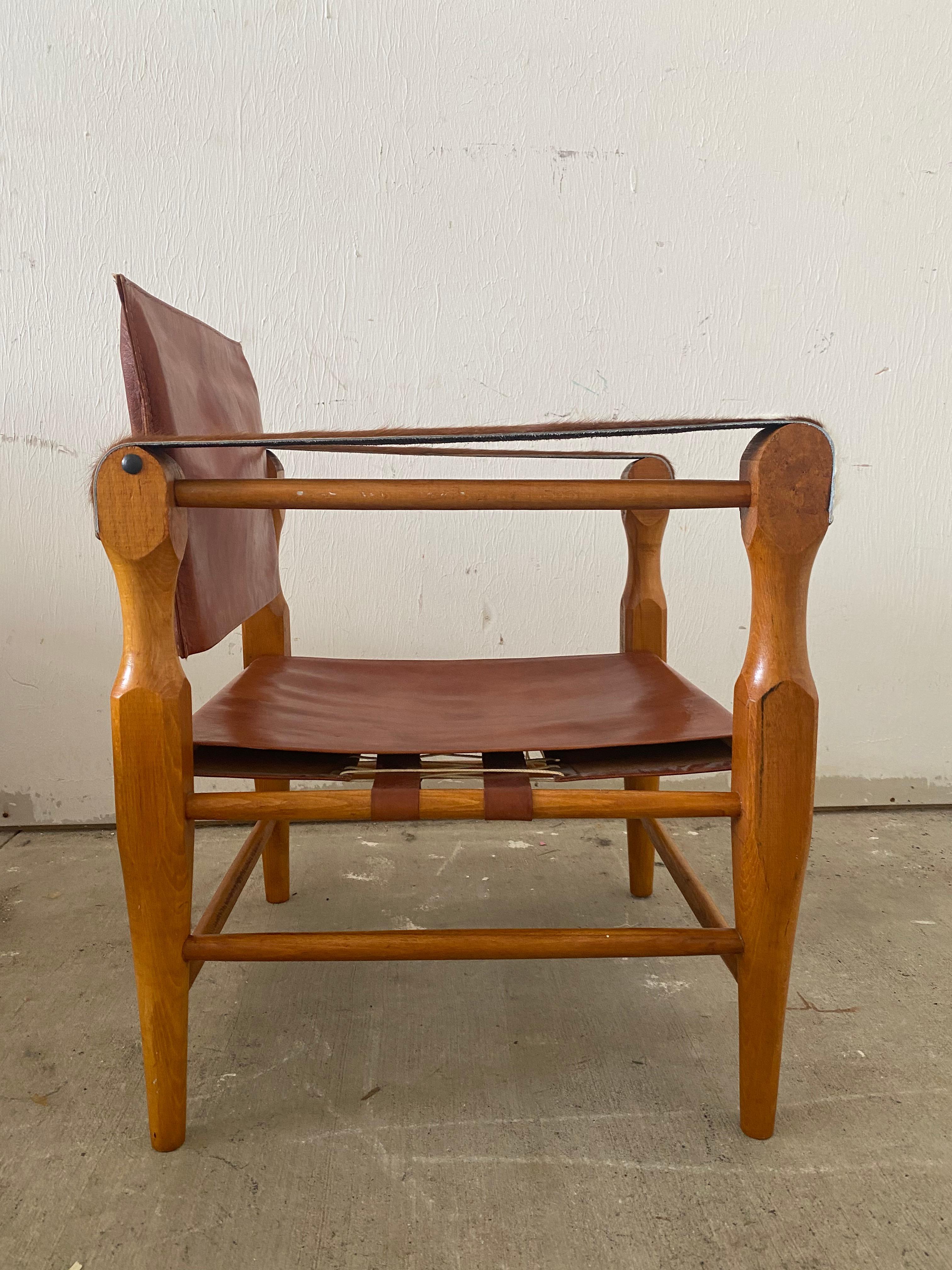 Leather Safari Chair at 1stDibs