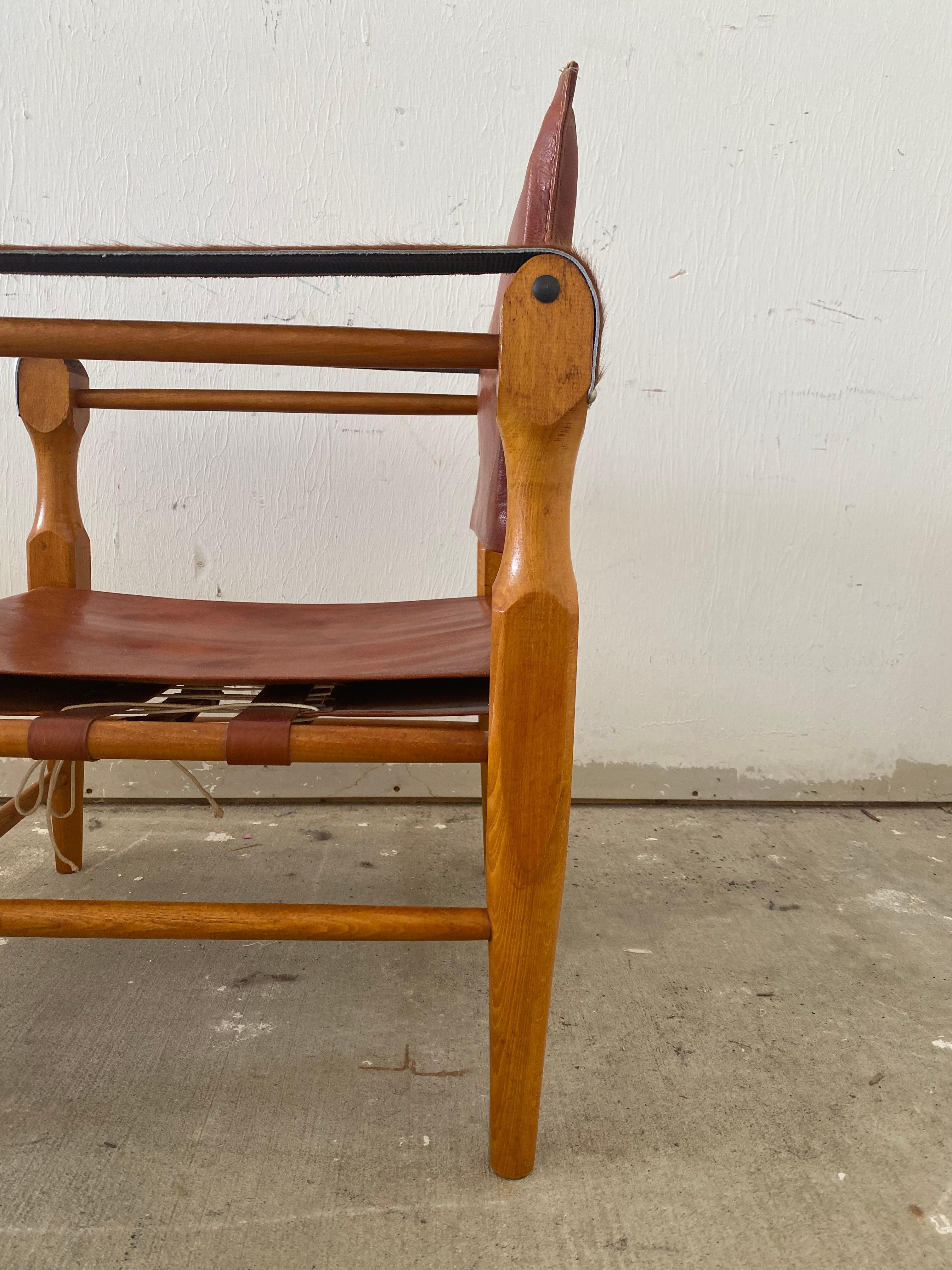 Leather Safari Chair at 1stDibs