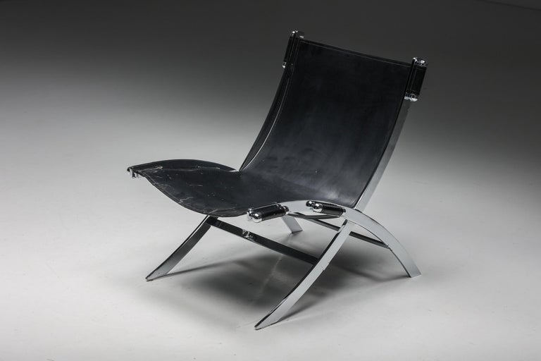 ILVA Design Lounge Chair Model Cuba, Black Leather, Denmark, 2000s For ...