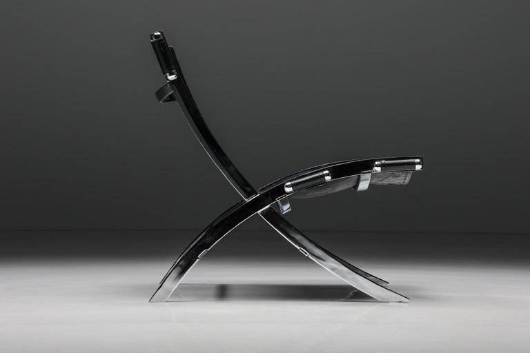 ILVA Design Lounge Chair Model Cuba, Black Leather, Denmark, 2000s For ...