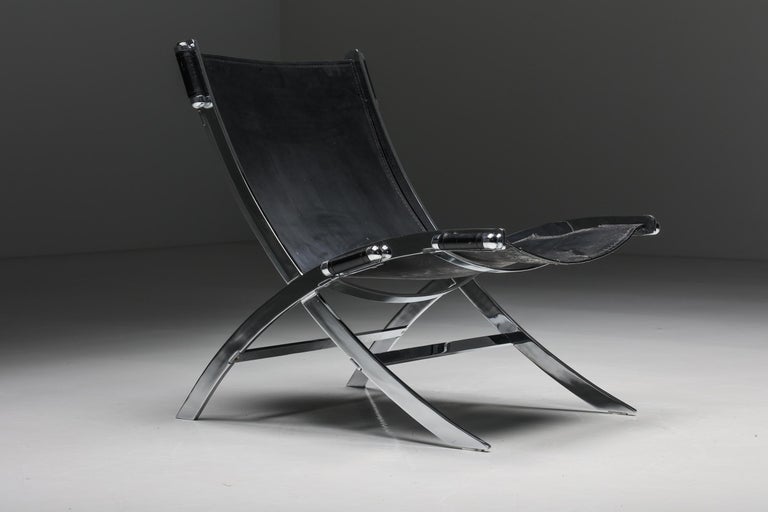 ILVA Design Lounge Chair Model Cuba, Black Leather, Denmark, 2000s For ...