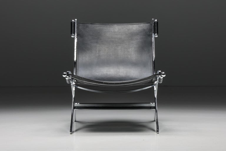 ILVA Design Lounge Chair Model Cuba, Black Leather, Denmark, 2000s For ...
