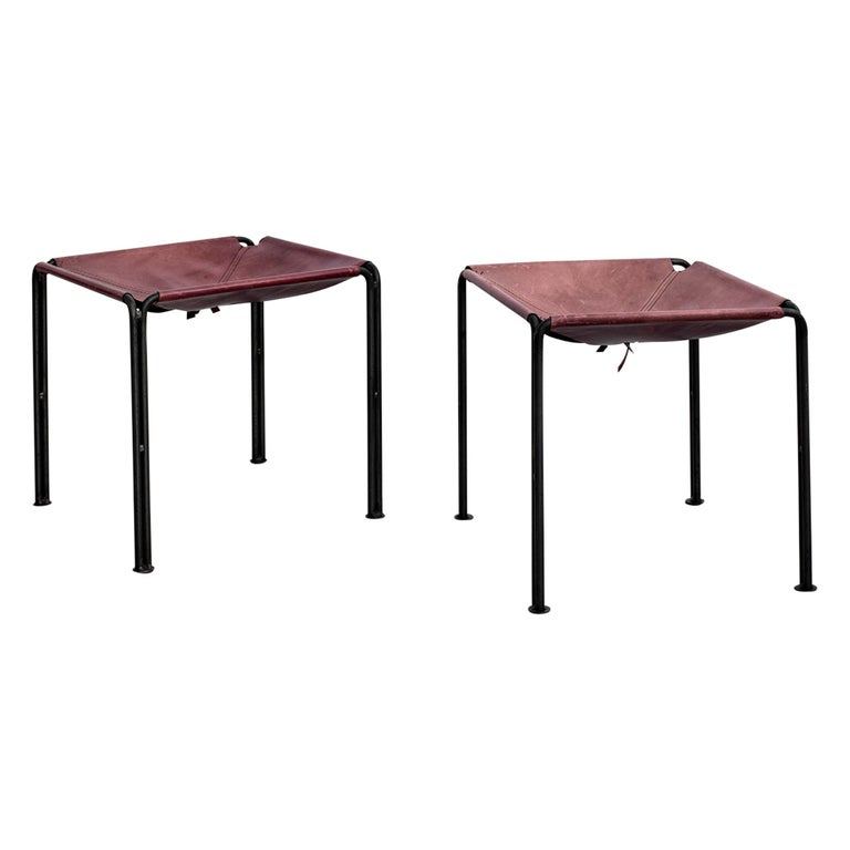 Leather Sling Stools at 1stDibs