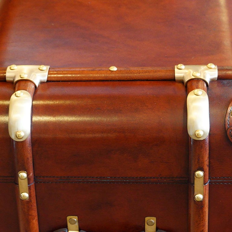 Leather 'Steamer Trunk' Bedside Chest at 1stDibs | steamer trunk ...