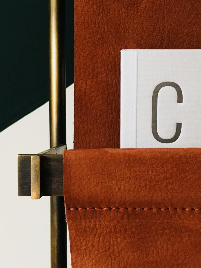 Leather Tall Magazine Rack by Charlotte Besson-Oberlin For Sale at 1stDibs