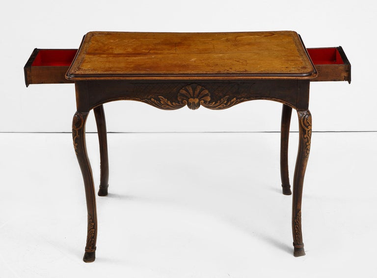 Leather Topped End Table For Sale at 1stDibs
