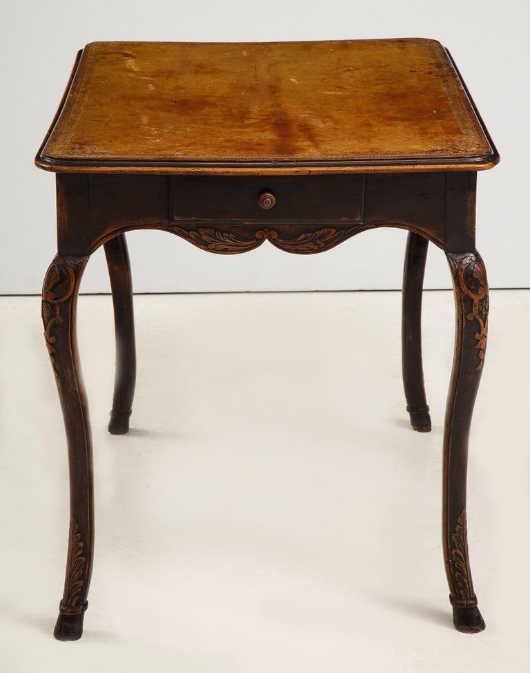 Leather Topped End Table For Sale at 1stDibs