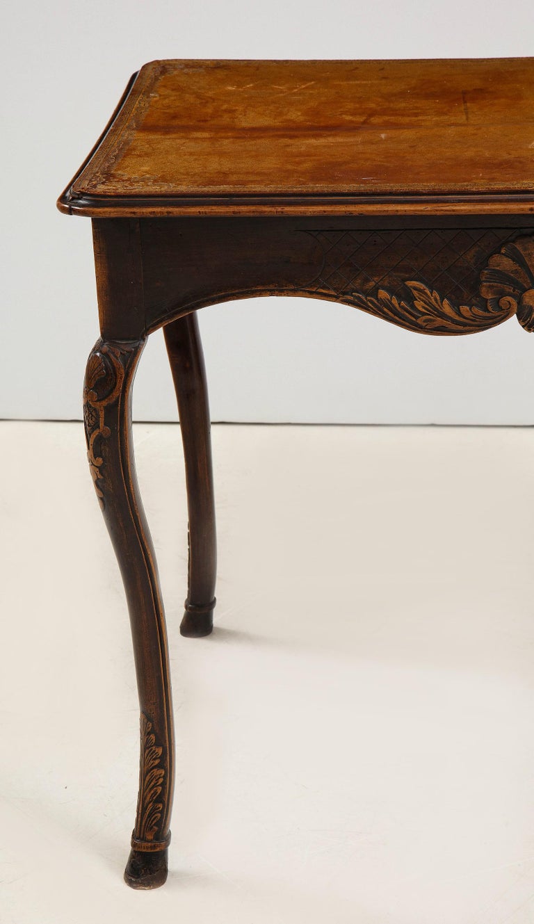 Leather Topped End Table For Sale at 1stDibs