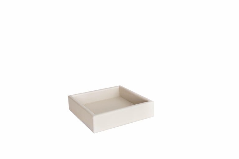 Leather Tray, Small Square Tray from Monochrome Collection, Handmade in ...