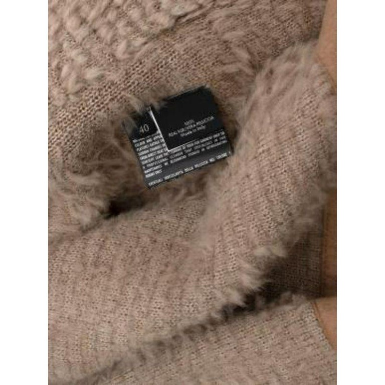 Leather Trimmed Mink Fur Belted Jacket For Sale at 1stDibs