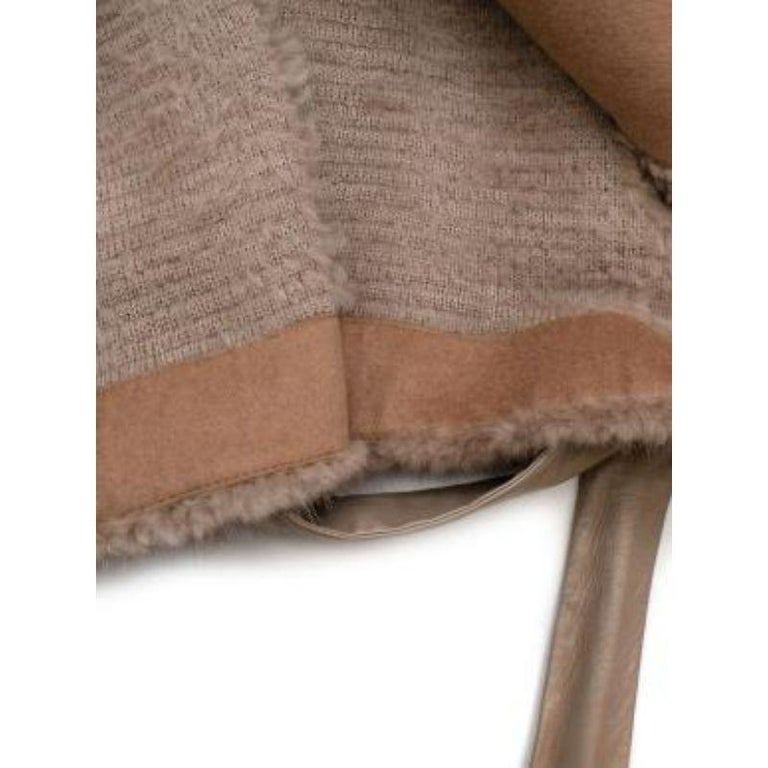 Leather Trimmed Mink Fur Belted Jacket For Sale at 1stDibs