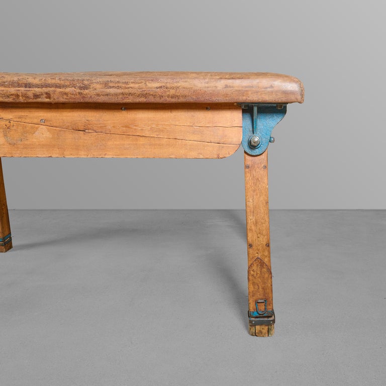 Leather Vaulting Horse Table For Sale at 1stDibs