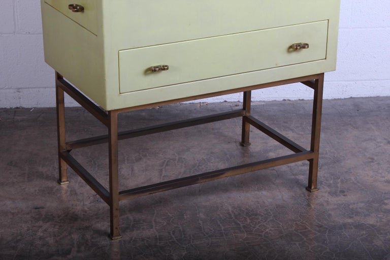 Leather Wrapped Cabinet by Edward Wormley for Dunbar at 1stDibs