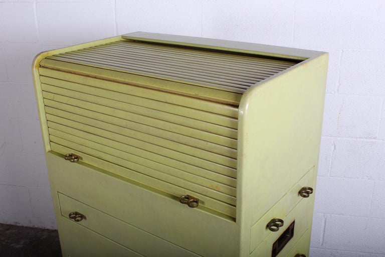 Leather Wrapped Cabinet by Edward Wormley for Dunbar at 1stDibs