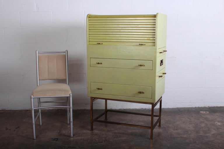 Leather Wrapped Cabinet by Edward Wormley for Dunbar at 1stDibs