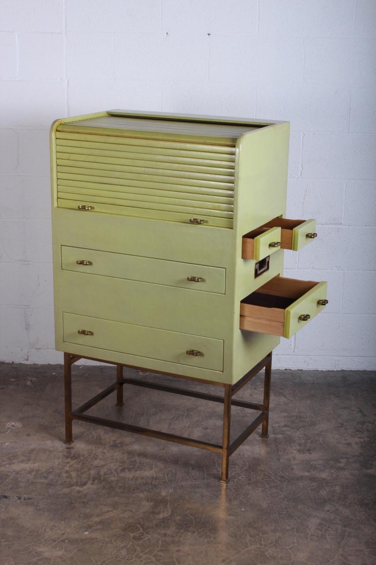 Leather Wrapped Cabinet by Edward Wormley for Dunbar at 1stDibs