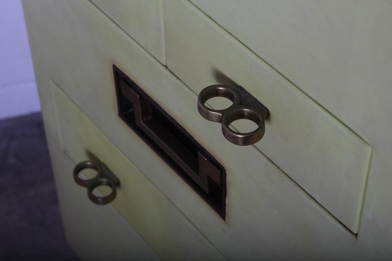 Leather Wrapped Cabinet by Edward Wormley for Dunbar at 1stDibs