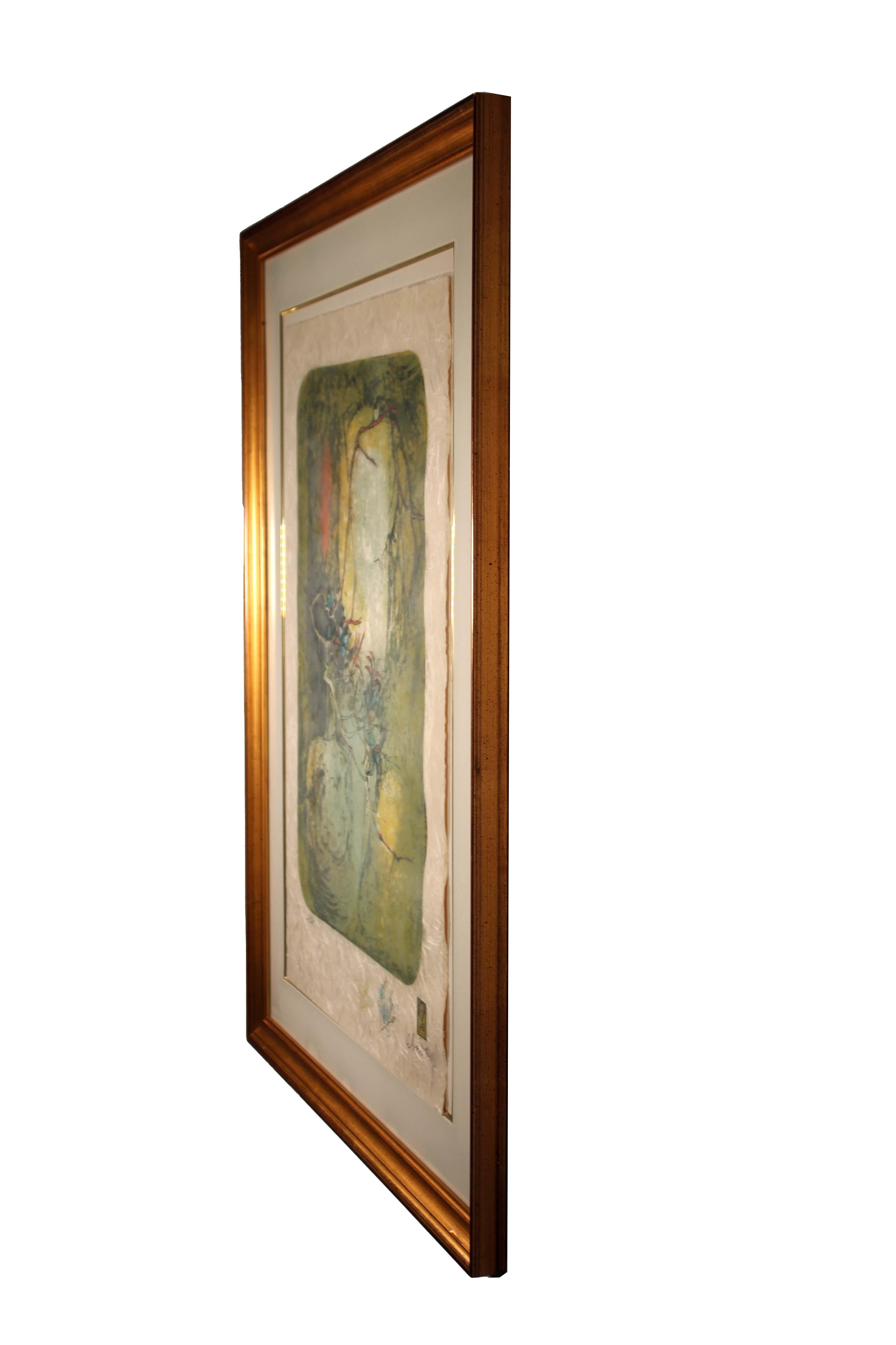 Lebadang Branche Dans un Vase I 1975 Signed Lithograph on Rice Paper EA ...