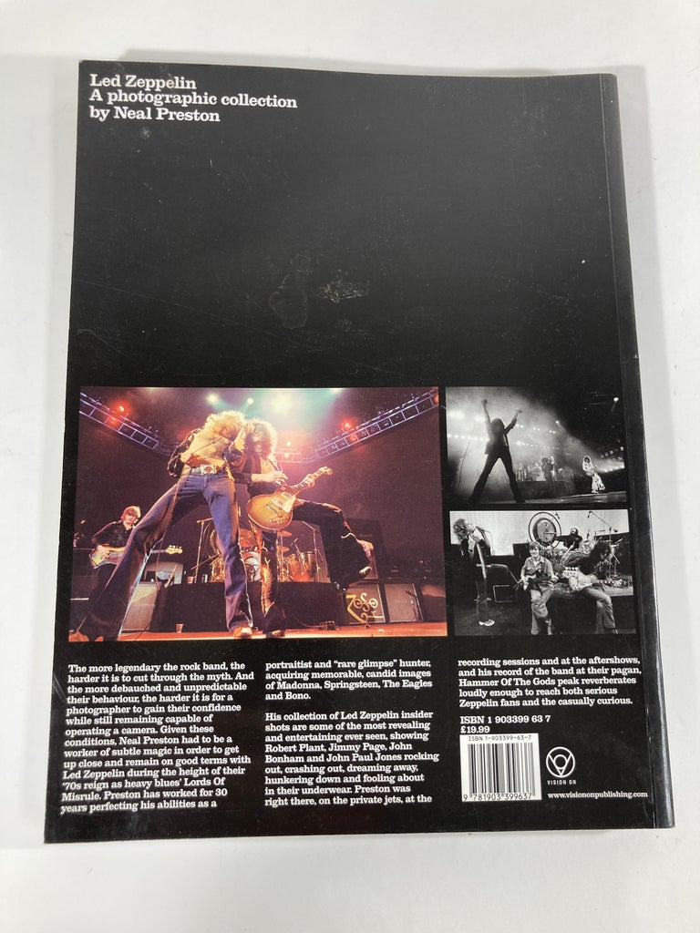 Led Zeppelin A Photographic Collection Book by Neal Preston at 1stDibs