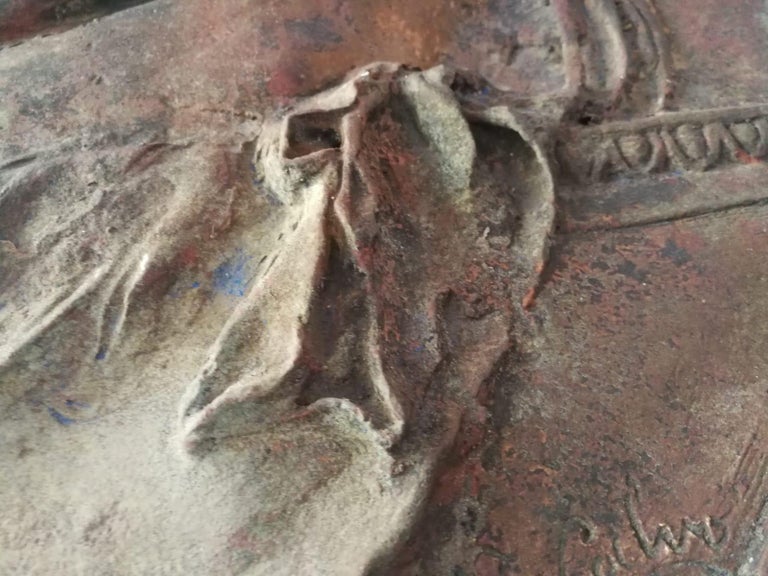 Leda Art Nouveau Bronze Relief Signed by the Artist 1900s For Sale at ...