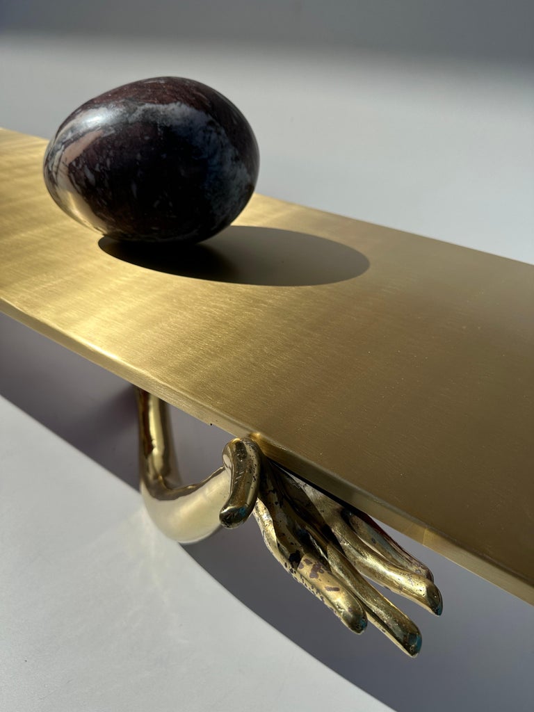 LEDA Brass Coffee Table by Salvador Dali For Sale at 1stDibs