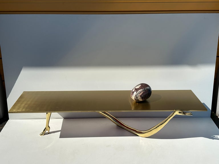 LEDA Brass Coffee Table by Salvador Dali For Sale at 1stDibs